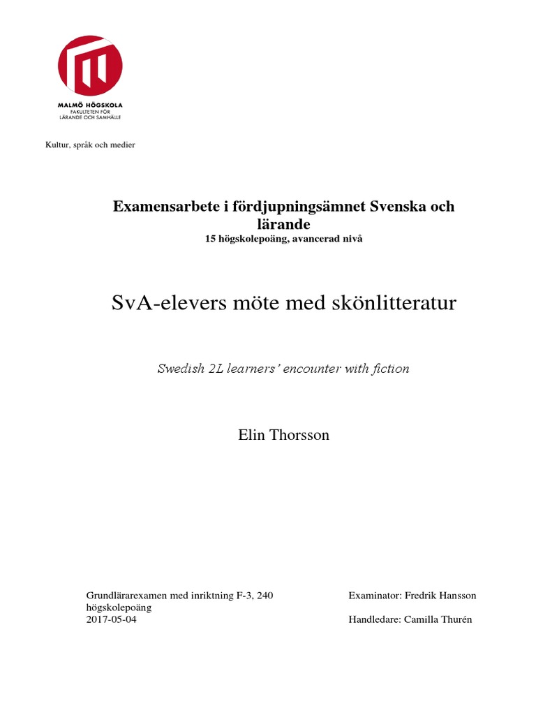 Examensarbete Elin Thorsson | PDF