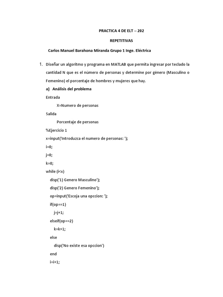 Practica #4 | PDF | Algoritmos | Programación de computadoras