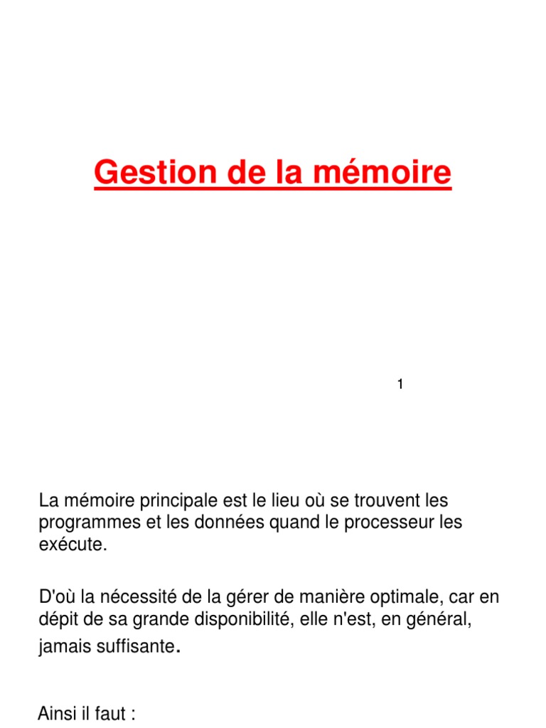 Comprendre la mémoire virtuelle | PDF | Mémoire (informatique ...