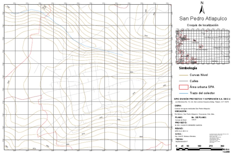 Curvas de Nivel PTAR SPA | PDF | Geografía Física | Tecnología geográfica