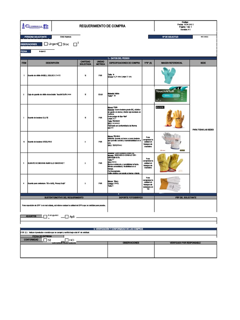 Req - MATERIALES - 003-2022 | PDF
