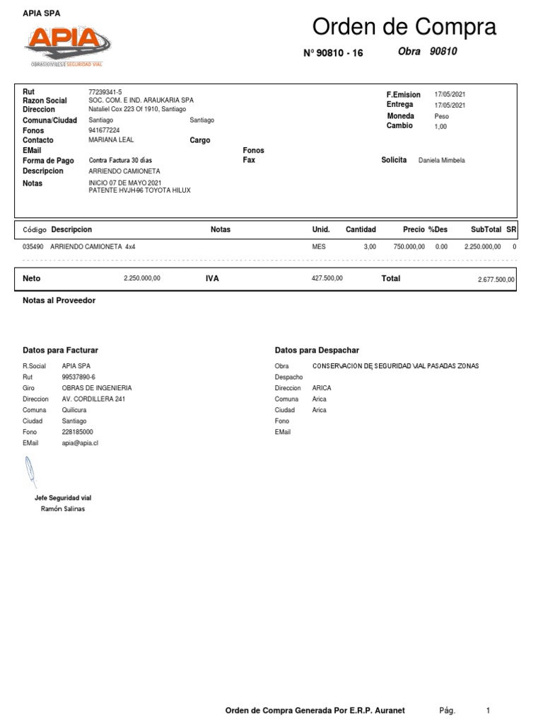 OC 90810 - 16 Araukaria SPA HVJH-96 | PDF