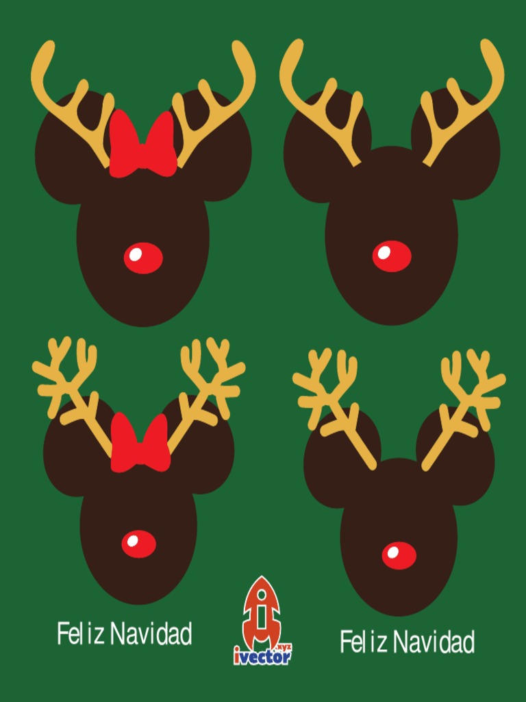 Renos Navideños Vector Editable Eps PDF | PDF