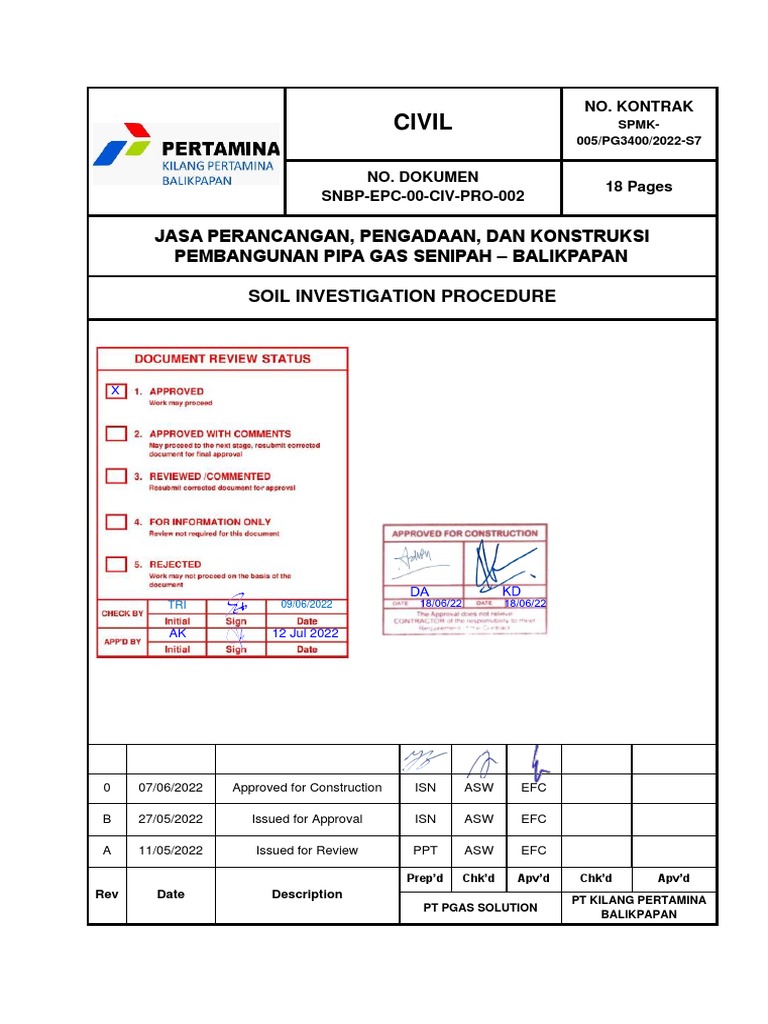 Soil Investigation Procedure (AFC) | PDF | Geotechnical Engineering | Deep Foundation