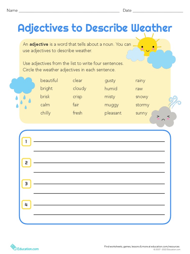 adjectives-to-describe-weather | PDF