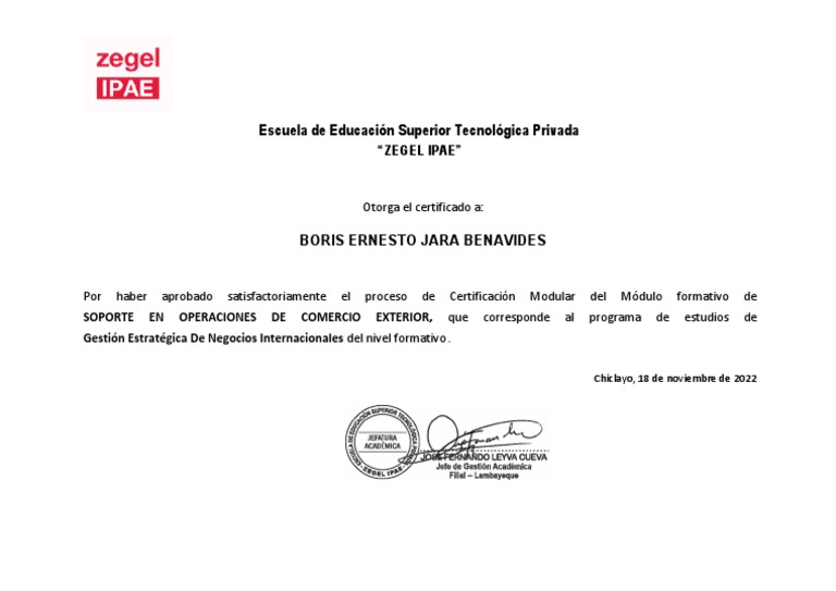 Certificado Modular | PDF