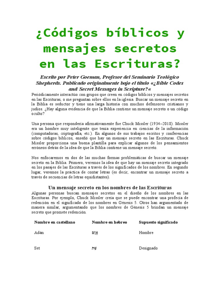 Códigos Bíblicos | PDF | Biblia | Lenguaje hebreo