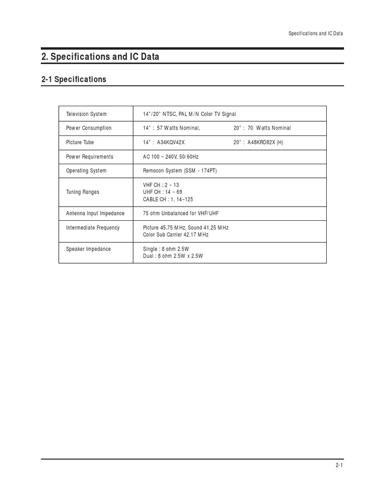 Specifications & IC Data | PDF | Amplifier | Computer Engineering