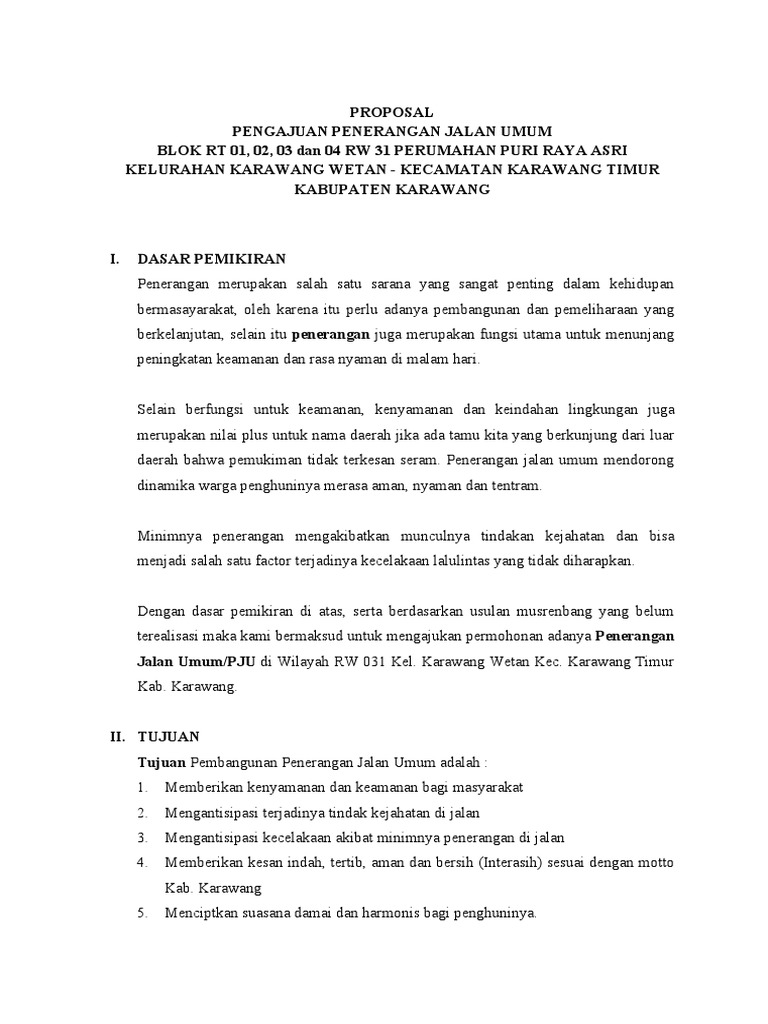 PROPOSAL Pju Revisi | PDF
