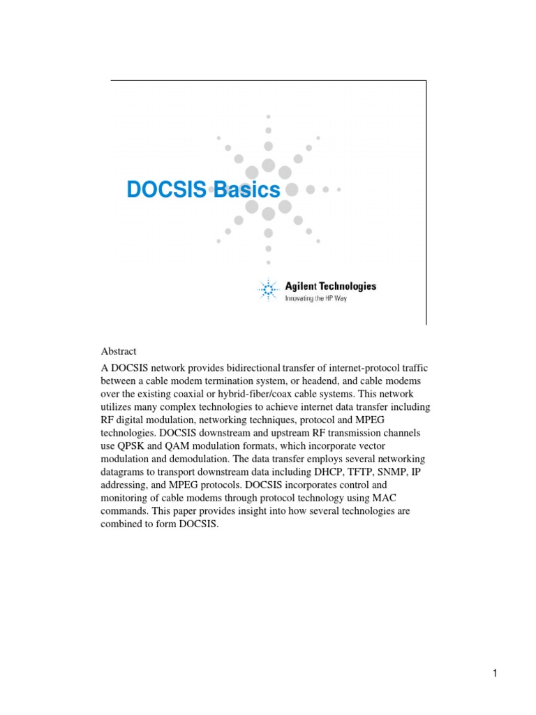 DOCSIS Basics | PDF | Computer Network | Cable Television