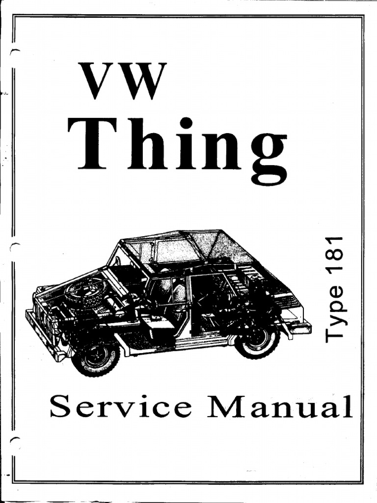 VW Thing Service Manual | PDF