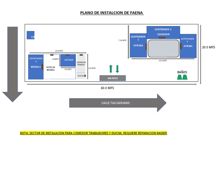 Layout Instalación de Faenas | PDF