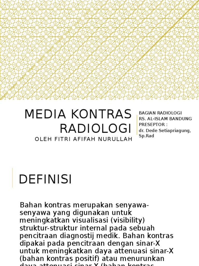 Media Kontras Radiologi - Compress | PDF | Sains & Matematika
