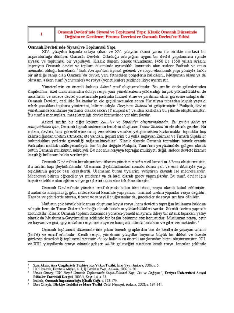 ATA 101 Özet - Güz Dönemi | PDF