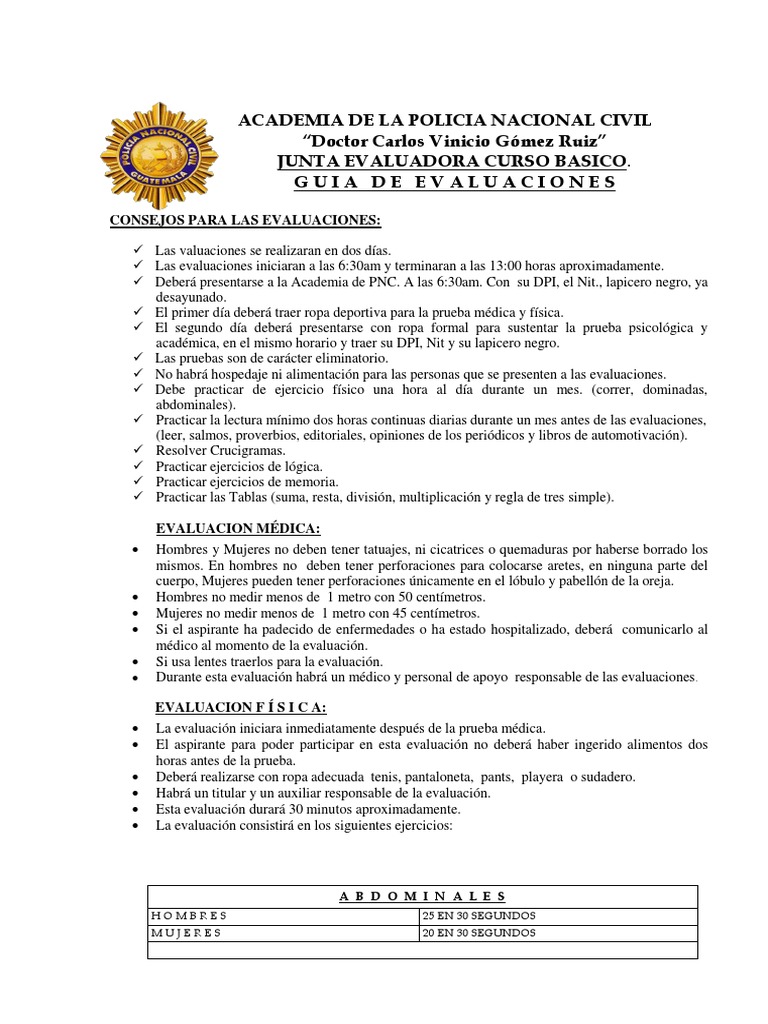 Guia de Estudio 1 PNC | PDF