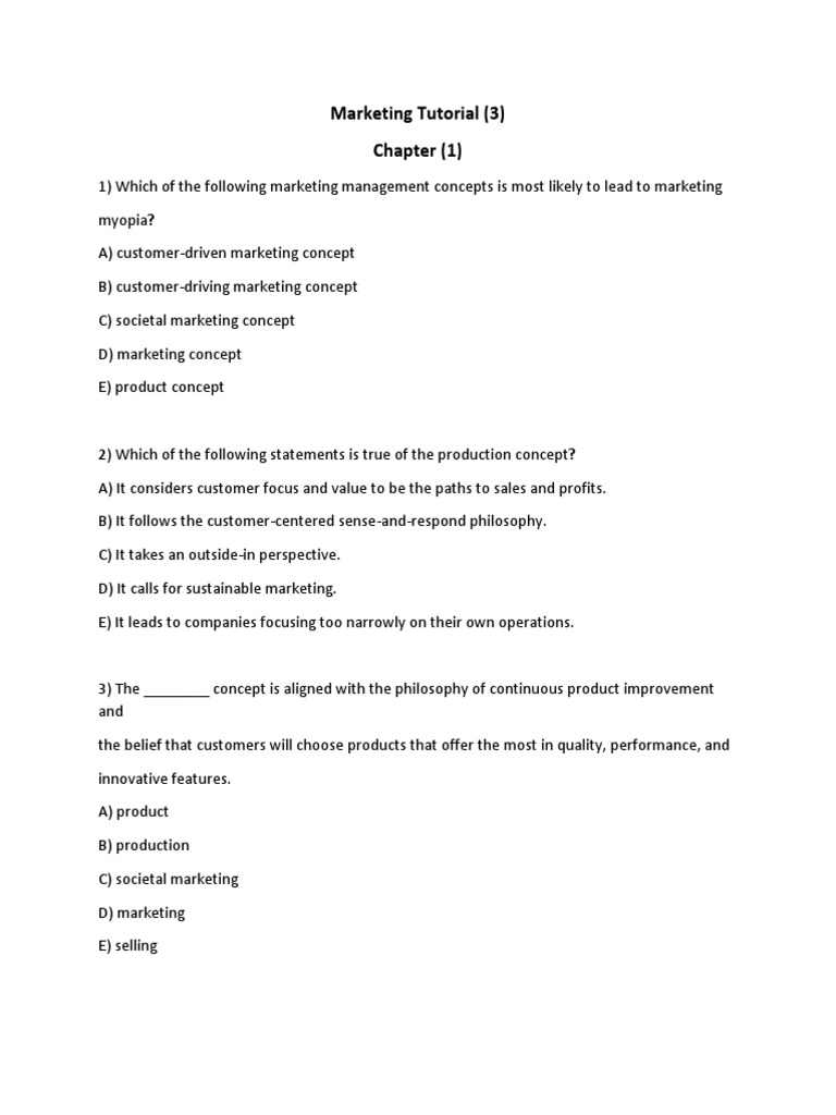 Key Marketing Concepts Explained | PDF | Marketing | Customer ...