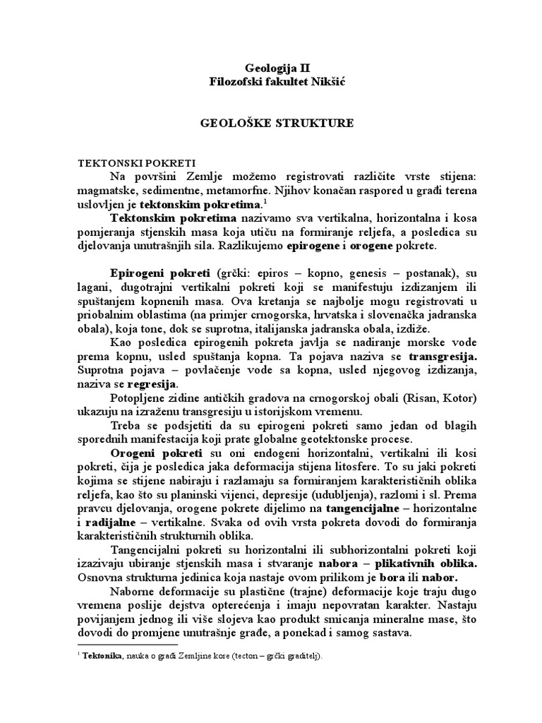 Geoloske Strukture | PDF