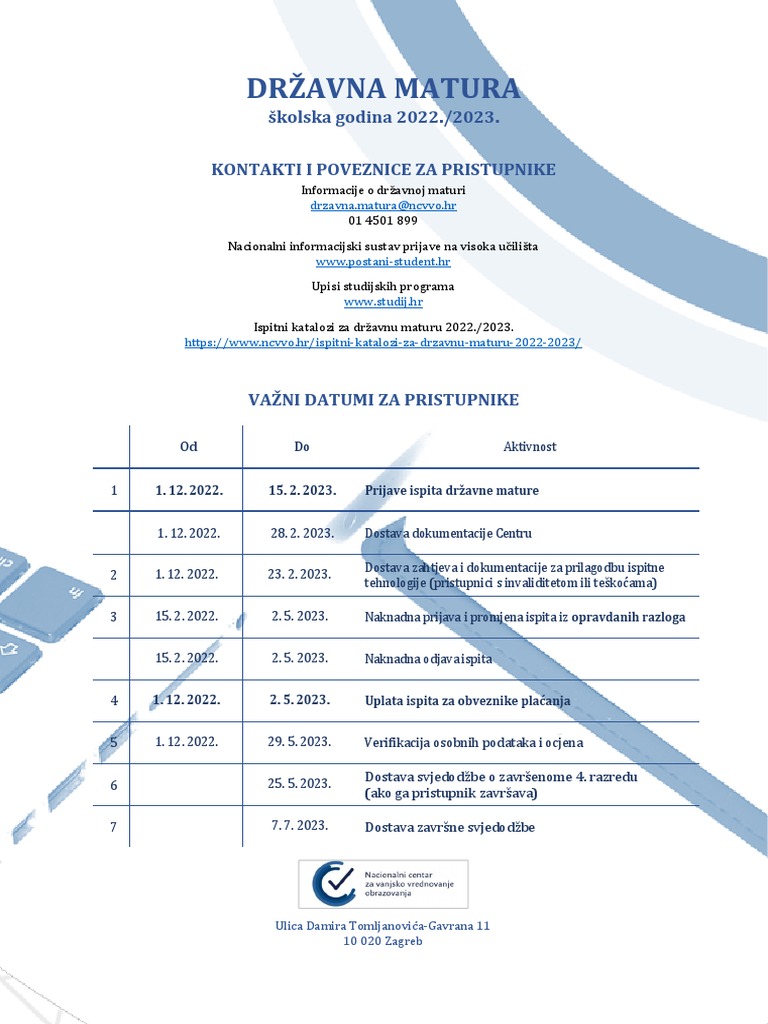 Vazni Datumi DM 23 | PDF