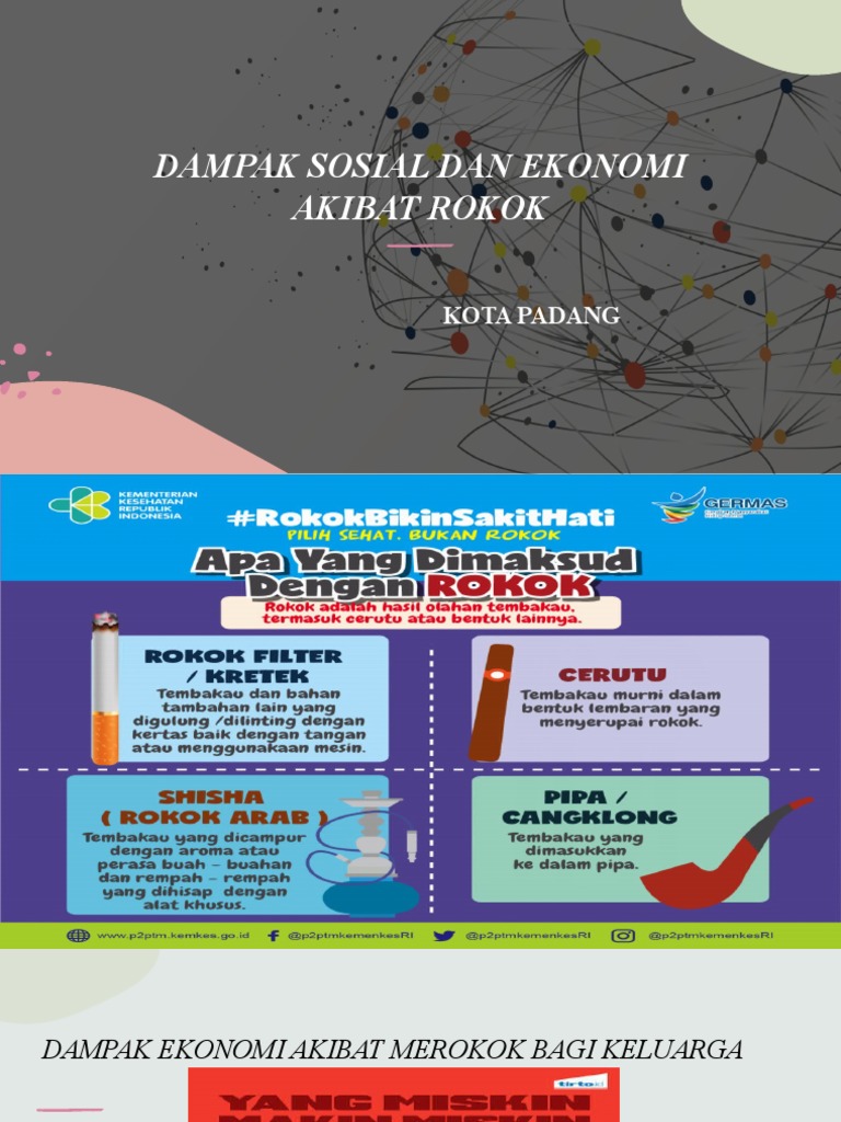 Presentasi Dampak Ekonomi Dan Sosial Akibat Rokok | PDF