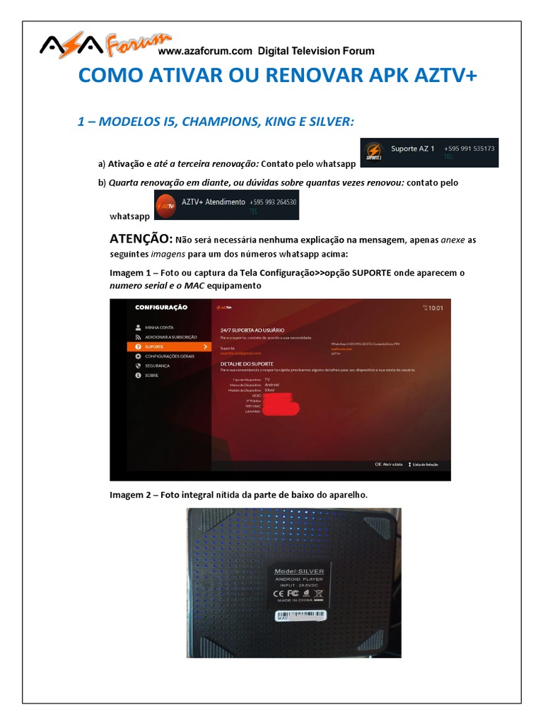 Ativar Ou Renovar Apk Aztv - V1 | PDF