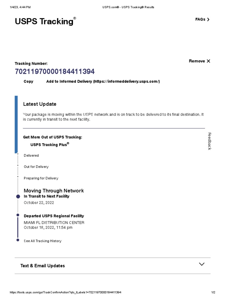 USPS Tracking® Results | PDF