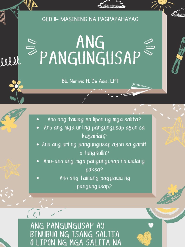Ang Pangungusap | PDF
