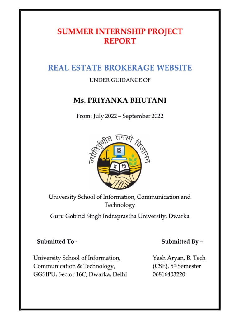 Yash Aryan Summer Training Report | PDF