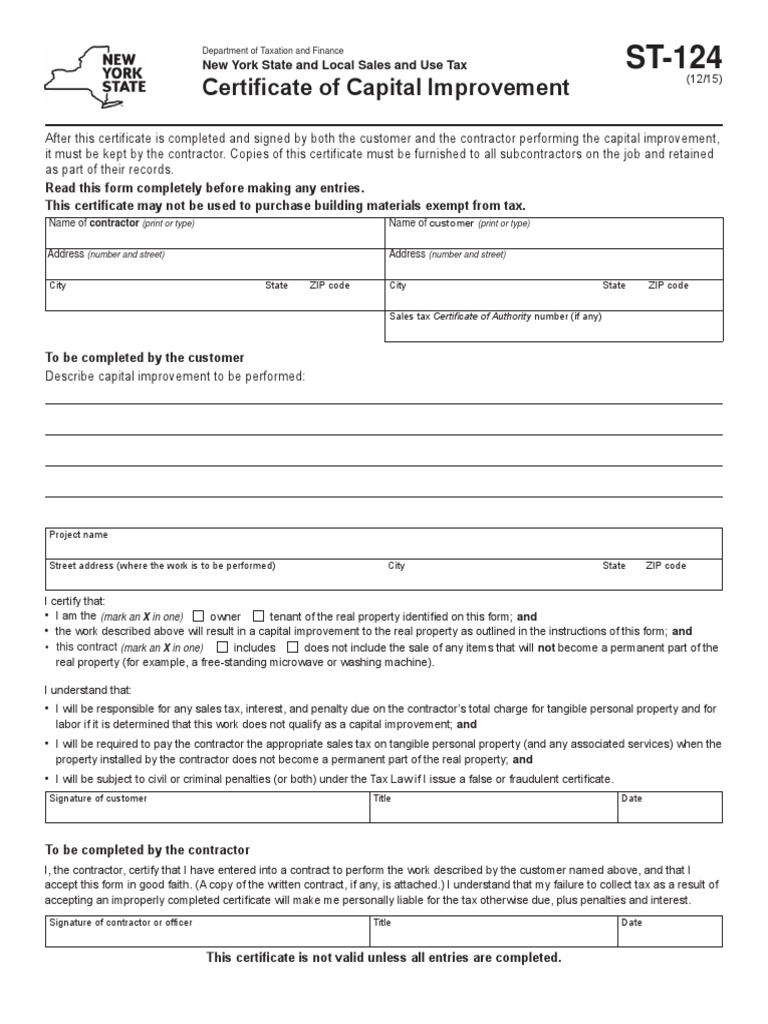st124 Fill in | PDF | Flooring | Taxes