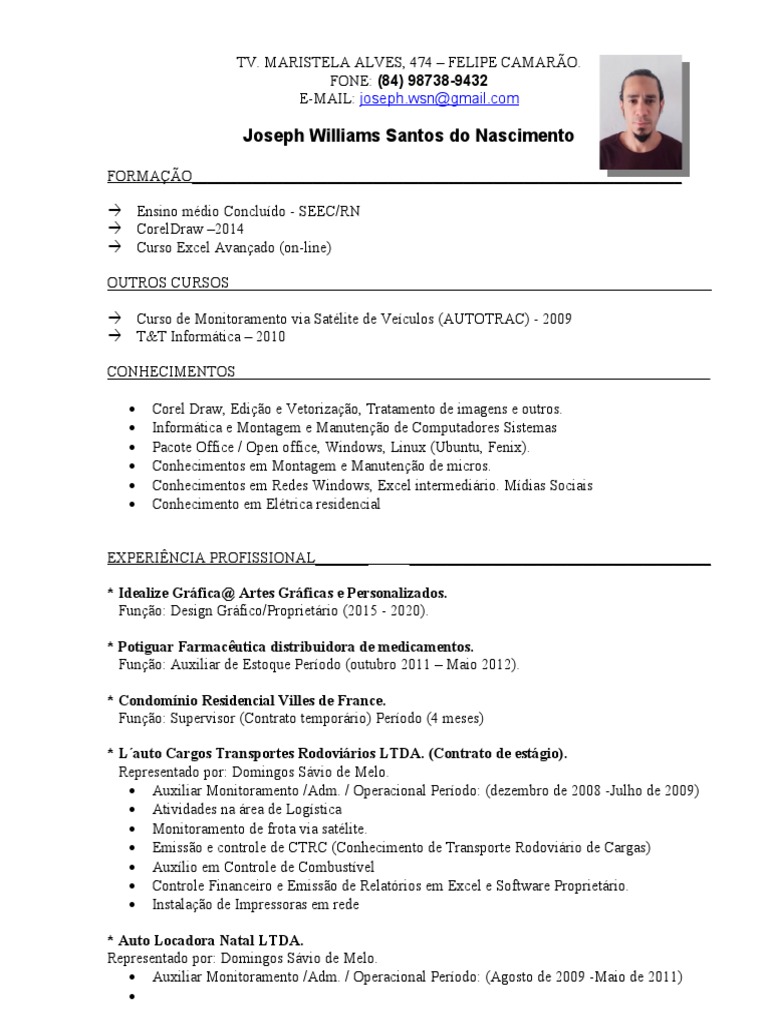 CV Joseph | PDF | Informática | Desenvolvimento de software