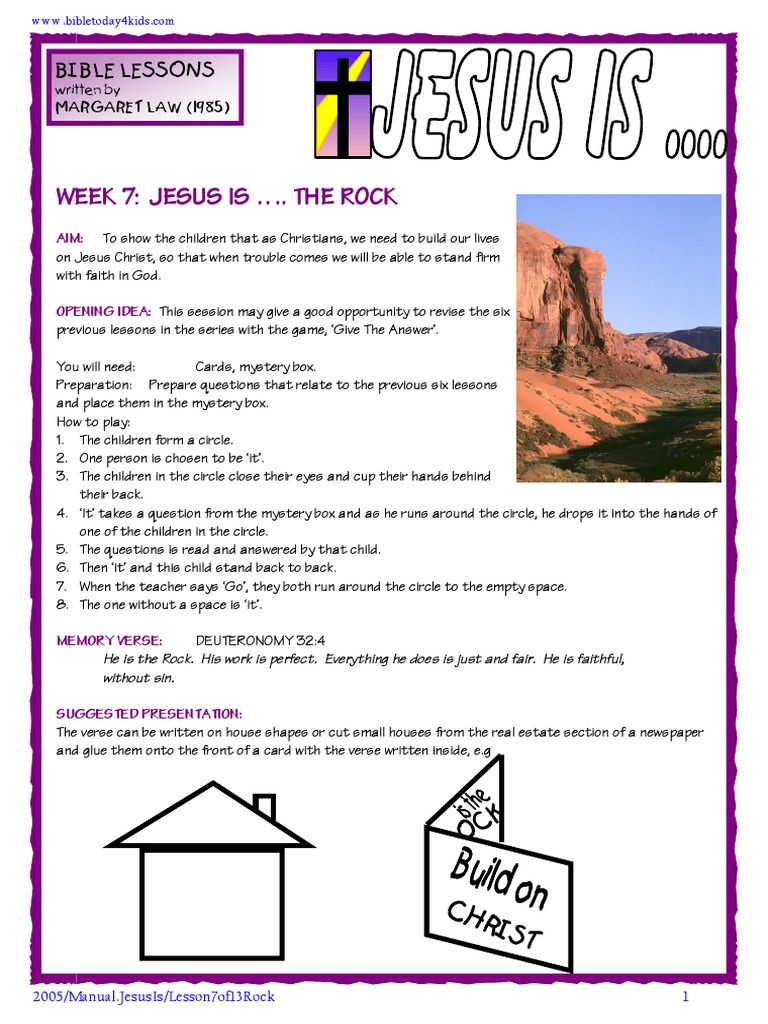 Lesson 7 - The Rock | PDF | Jesus
