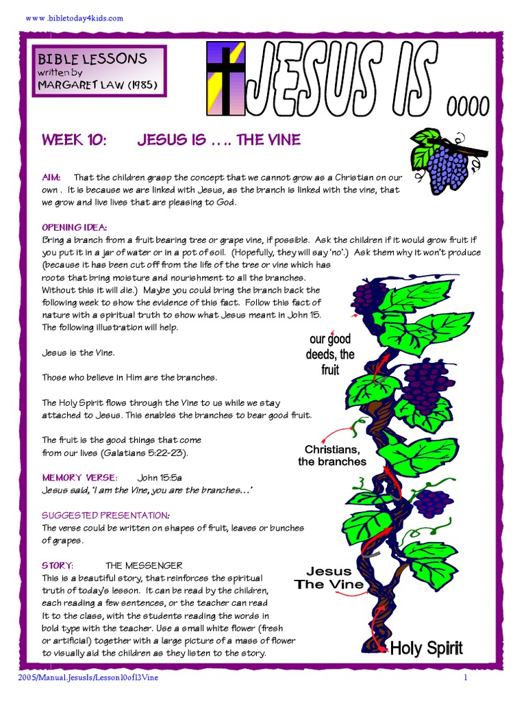 Lesson 10 - The Vine | PDF | Jesus | Gospel Of John