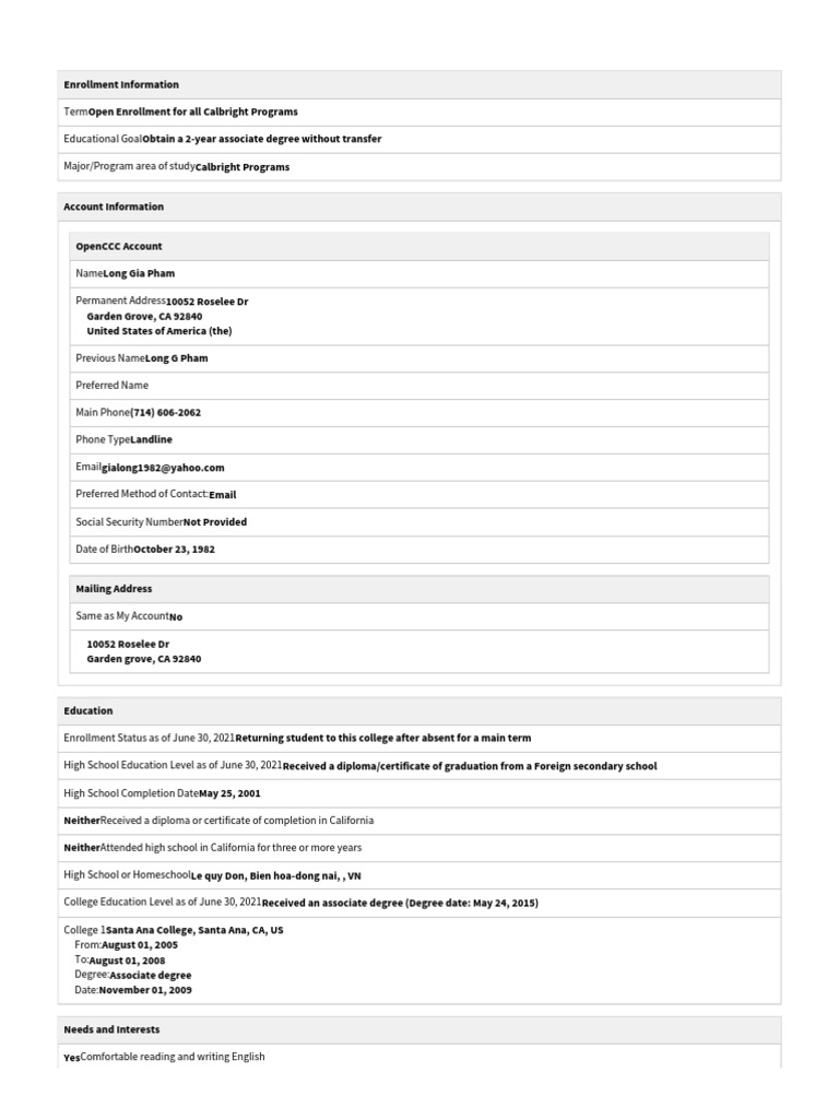 CCCApplicationReview CalbrightCollege | PDF | Workweek And Weekend