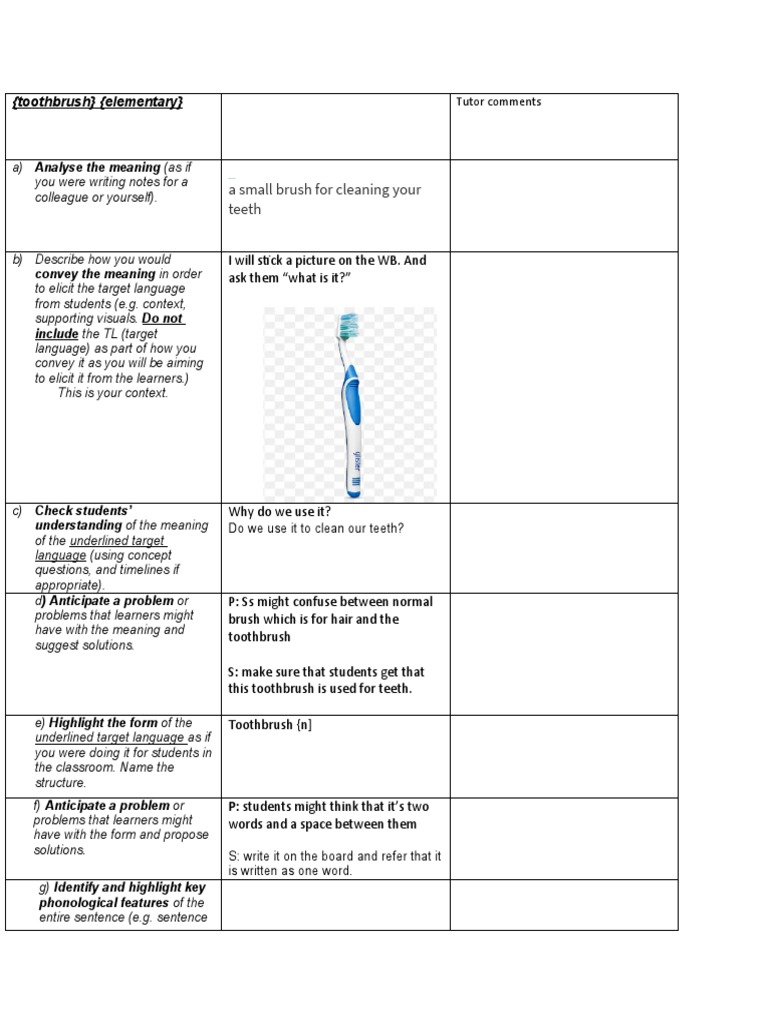 Toothbrush | PDF | Human Communication | Linguistics