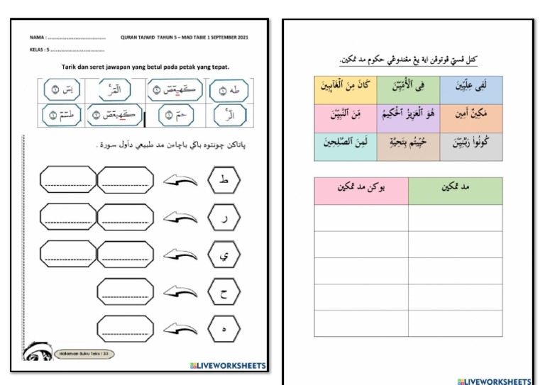 Tajwid Tahun 5 | PDF