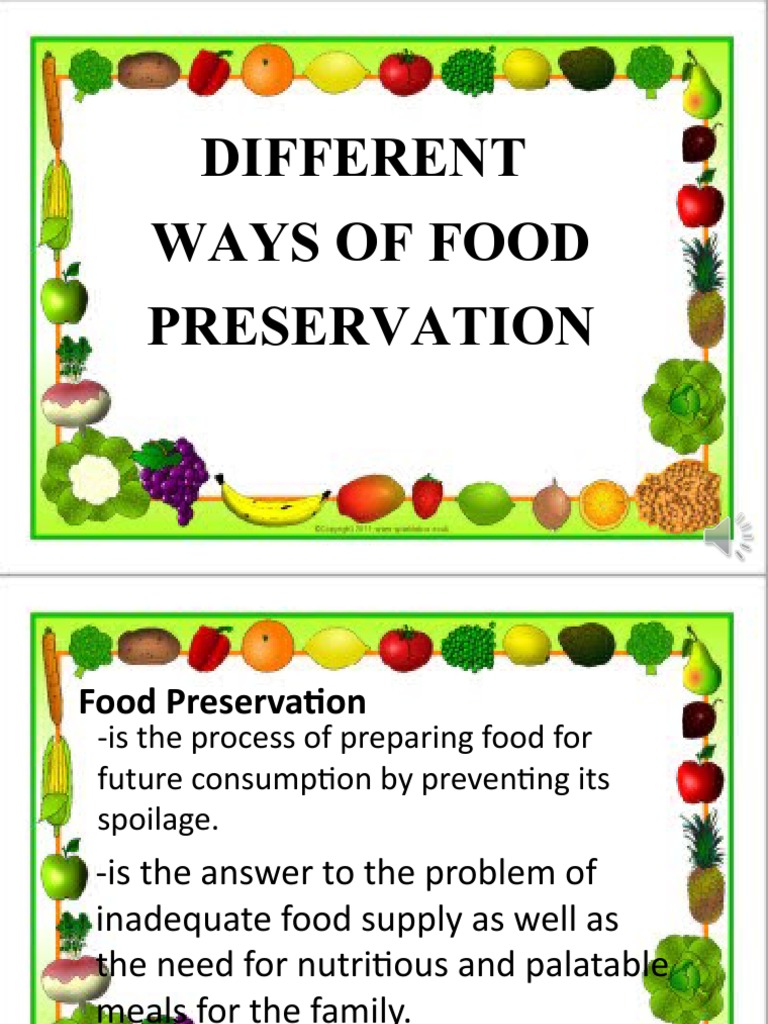 Different Ways of Food Preservation | PDF | Food Preservation | Foods