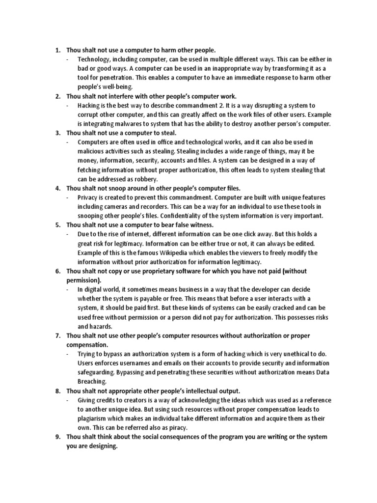 10 Computer Ethics | PDF | Security | Computer Security