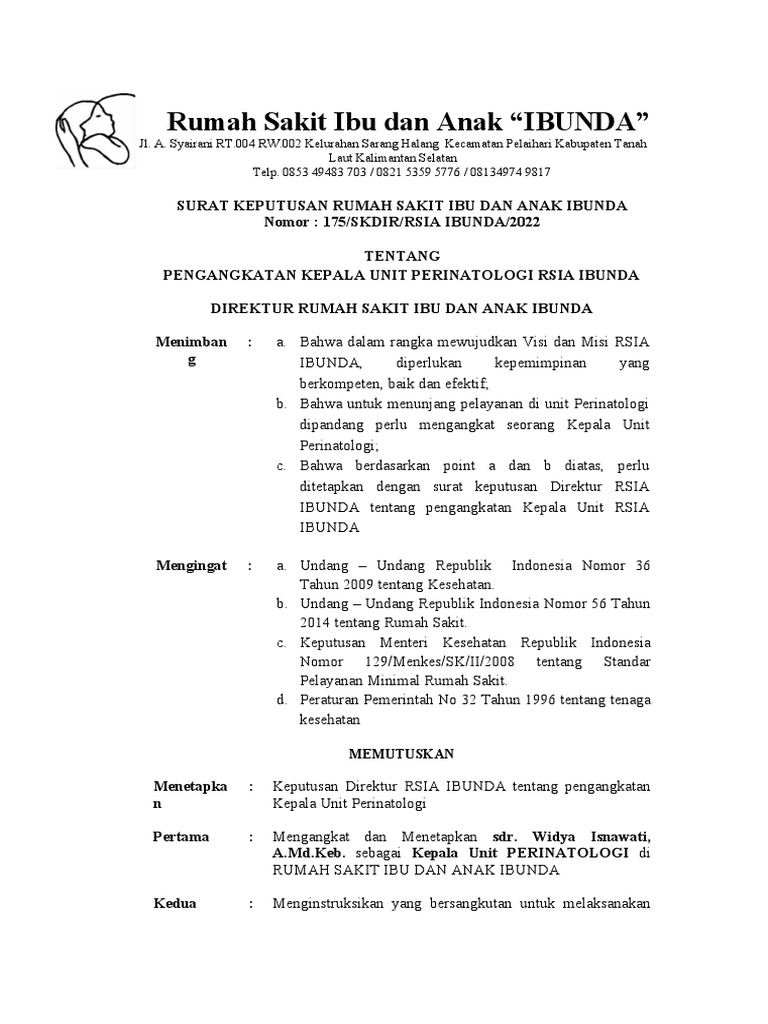 SK Kep Unit PERINA | PDF