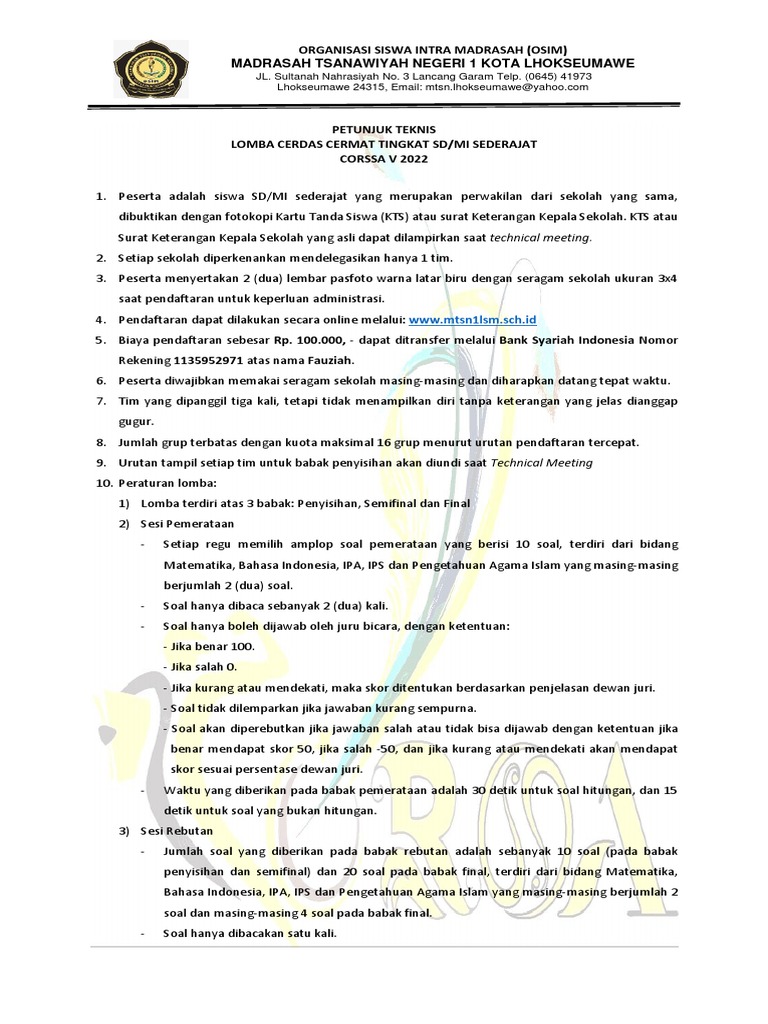 Juknis Lomba PDF | PDF