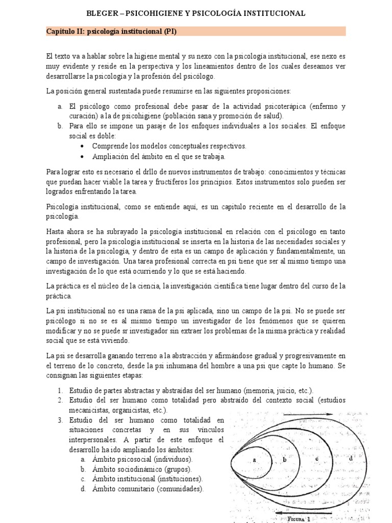 U2 Bleger | PDF | Sicología | Institución