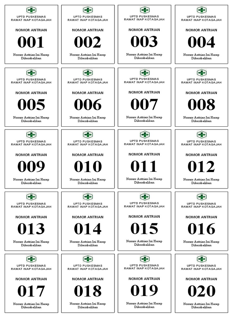 Nomor Antrian New | PDF