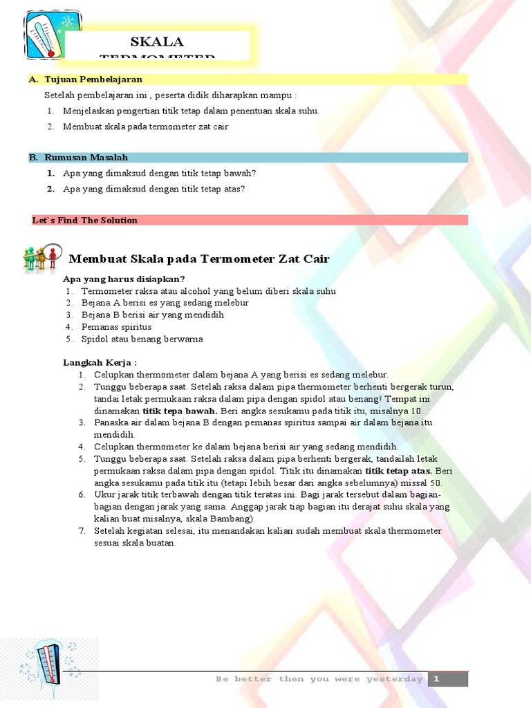 LKPD II Membuat Skala Termometer | PDF