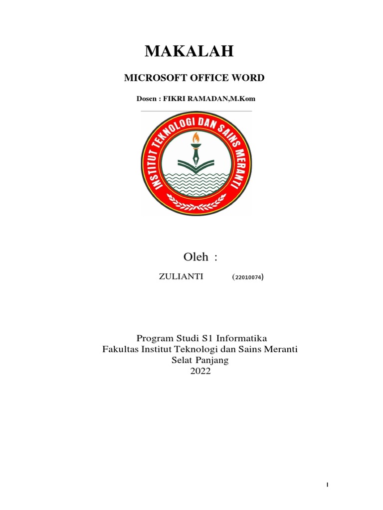 Makalah Microsoft Word | PDF