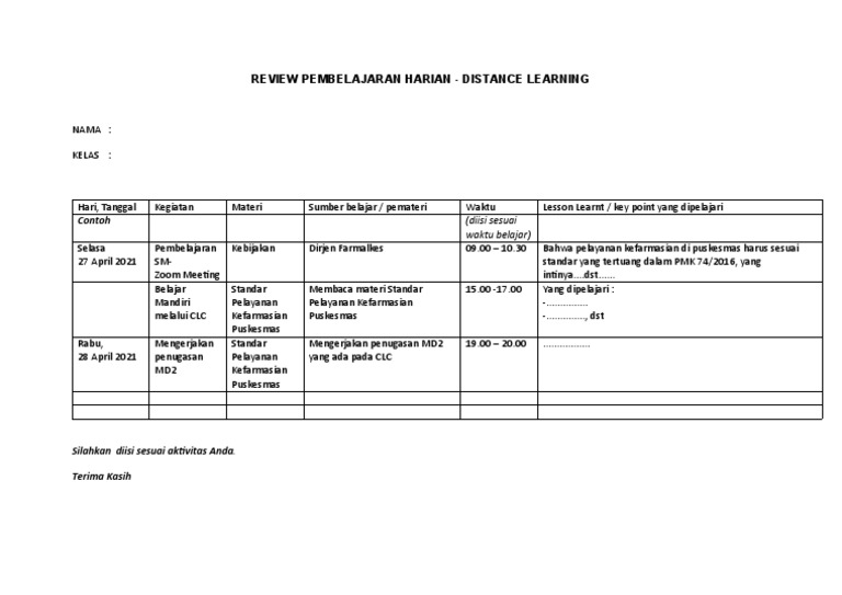 Contoh Logbook | PDF