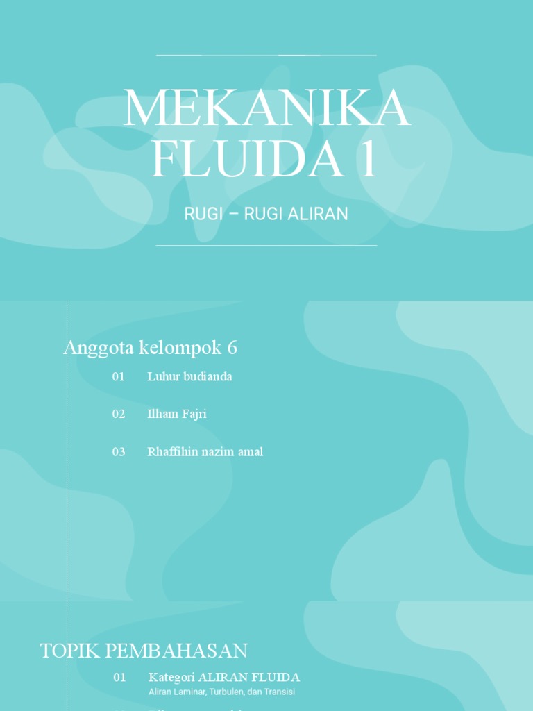 Kelompok 6 Rugi - Rugi Aliran | PDF