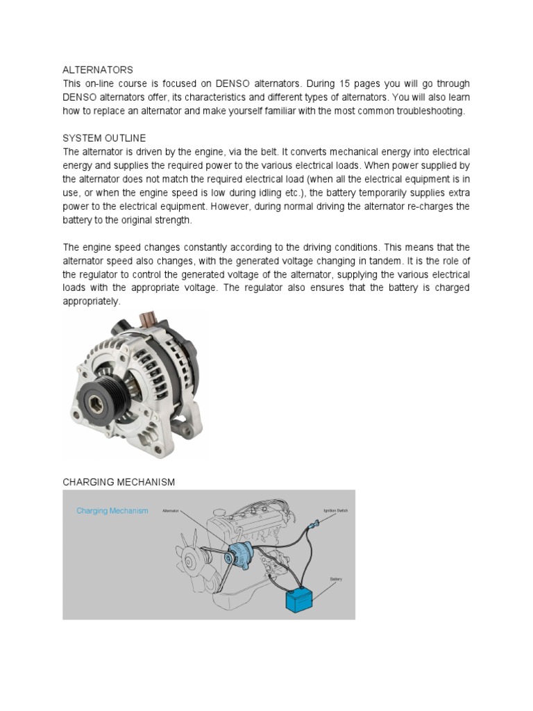ALTERNATORS | PDF | Rectifier | Belt (Mechanical)