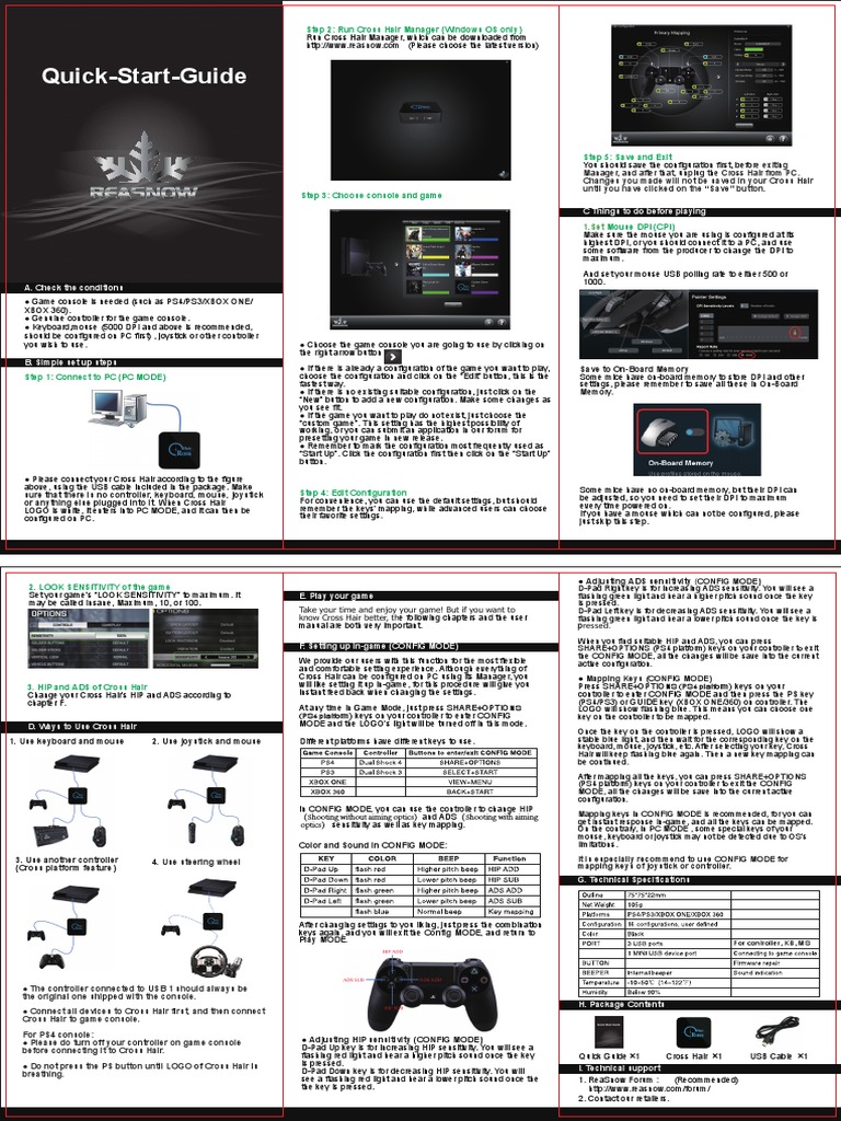 CrossHair QuickGuide V1.7 | PDF | Usb | Personal Computers