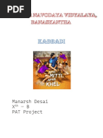 Kabaddi Project | PDF | Sports | Team Sports