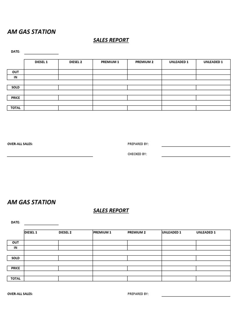 Sales Report | PDF | Filling Station | Diesel Fuel