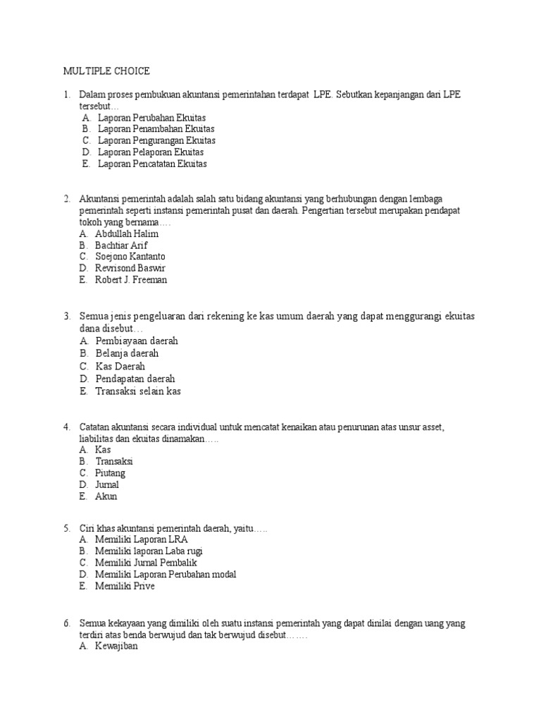 Latihan Pas Akl Xi | PDF