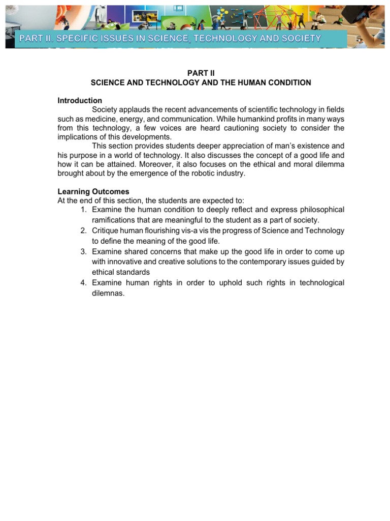 Examining the Human Condition in a World of Technology: An Analysis of ...